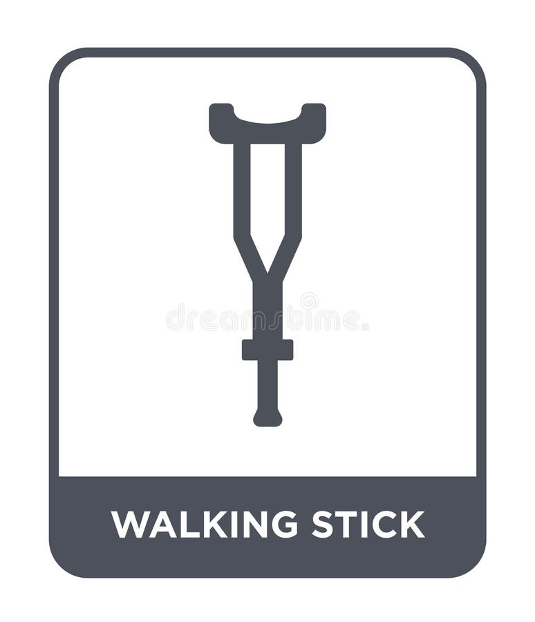 Walking Stick Icon in Trendy Design Style. Walking Stick Icon Isolated ...