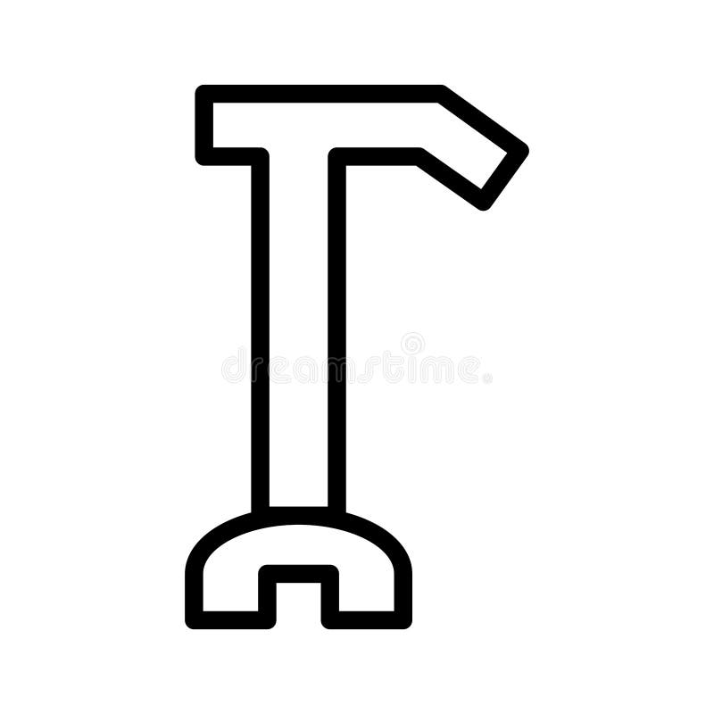Walking Stick Line Icon. Simple Design Editable. Design Illustration ...