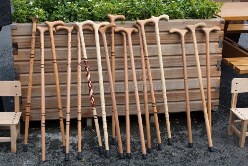 Walking Sticks for the Elderly Stock Photo - Image of disabled ...