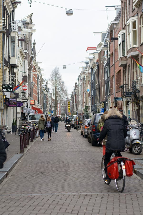 Street in Amsterdam, Holland Editorial Stock Image - Image of winter ...