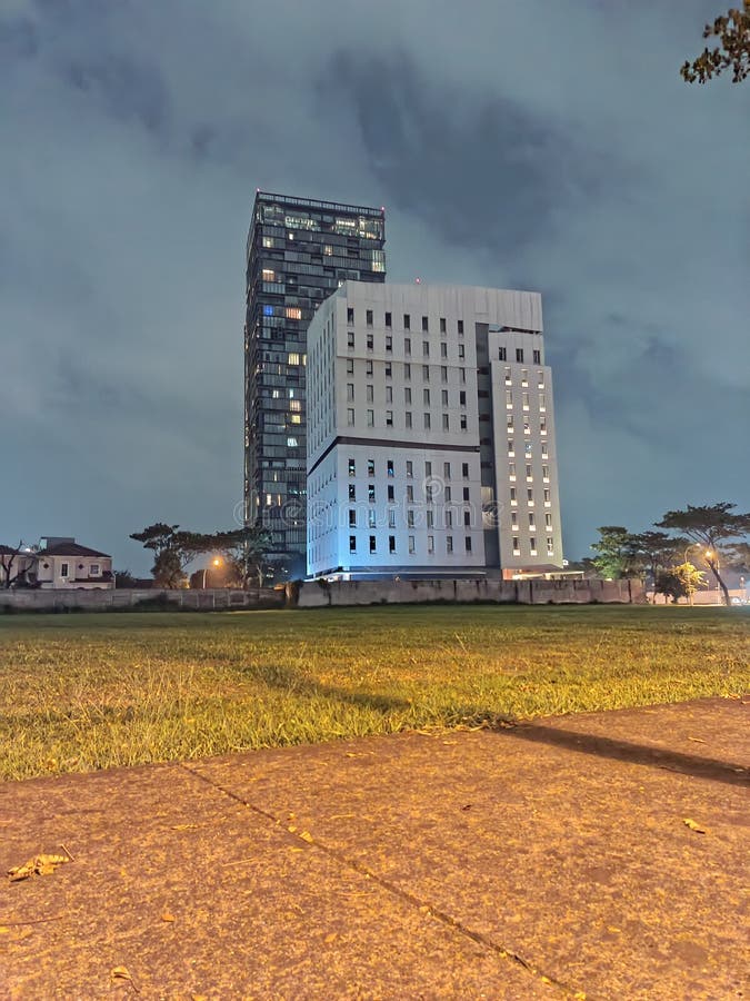 Walking the Streets at Night in a Cool, Beautiful City in a Developing ...