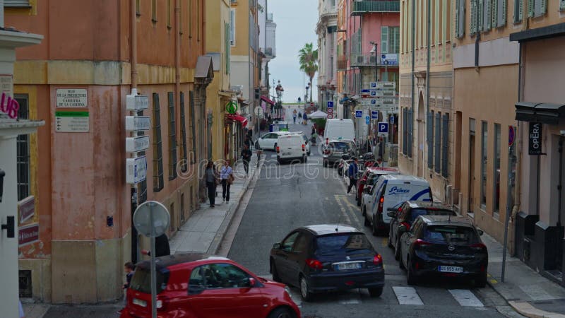 Walking through the Streets of the Old Center of Nice, France, 25 March ...