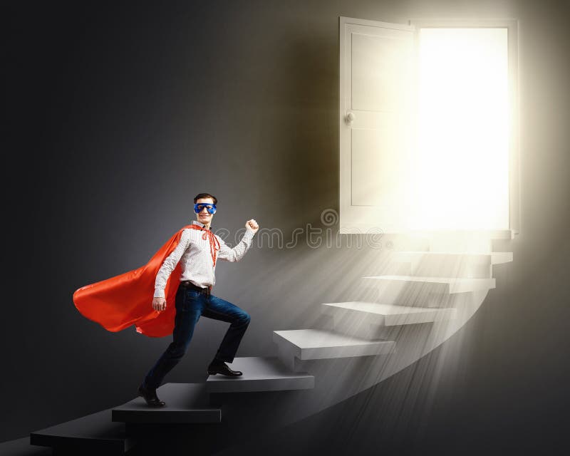 Walking superhero stock photo. Image of escape, concept - 42086236