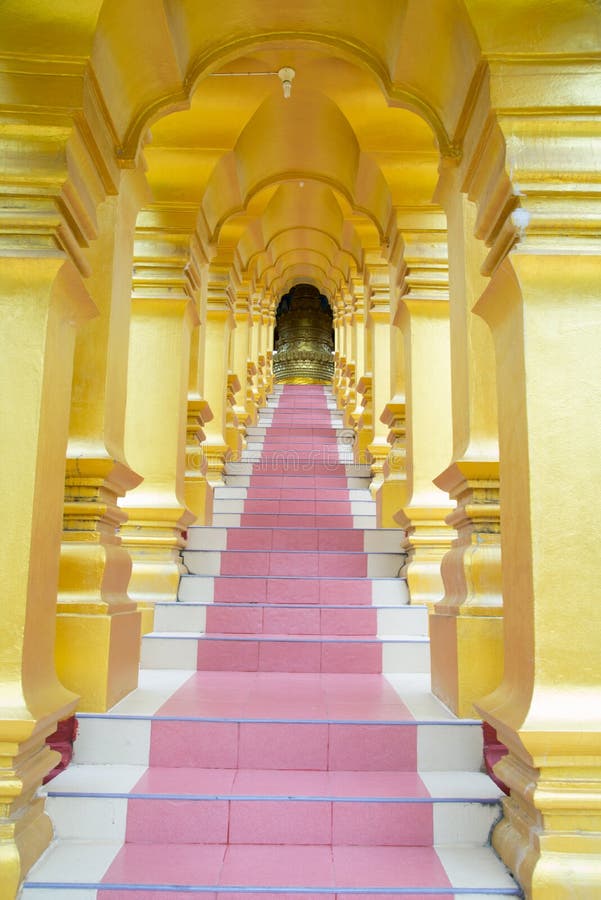 Walking into the Temple Stairs Stock Image - Image of culture, design ...