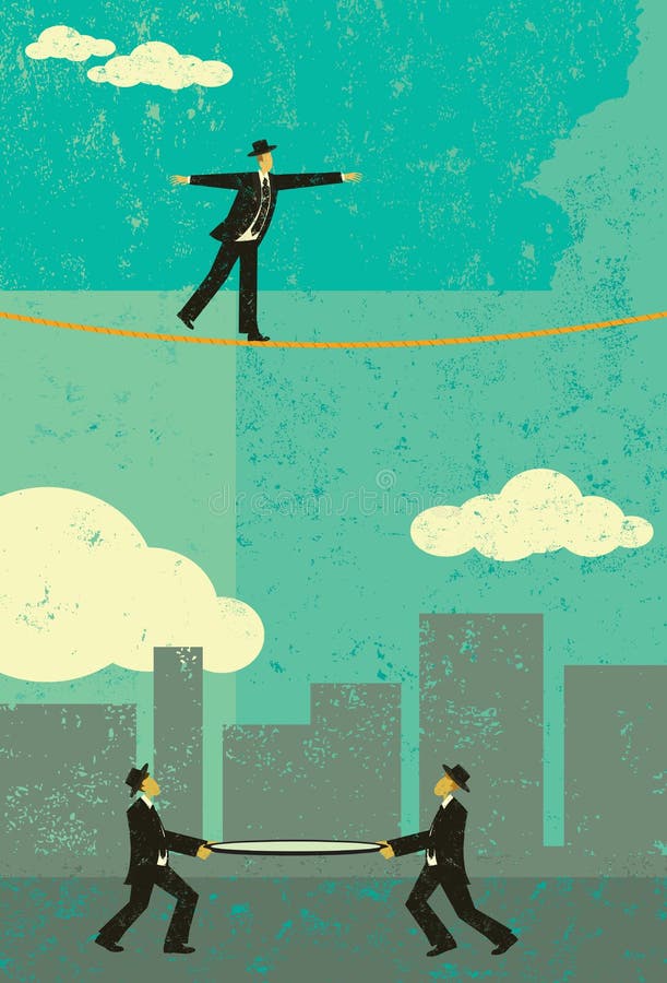 Tightrope Walker Cartoon Stock Illustrations – 294 Tightrope Walker ...