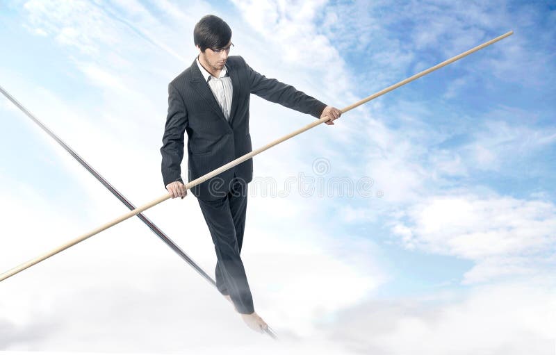 Tightrope stock image. Image of extreme, leadership, business - 9606825