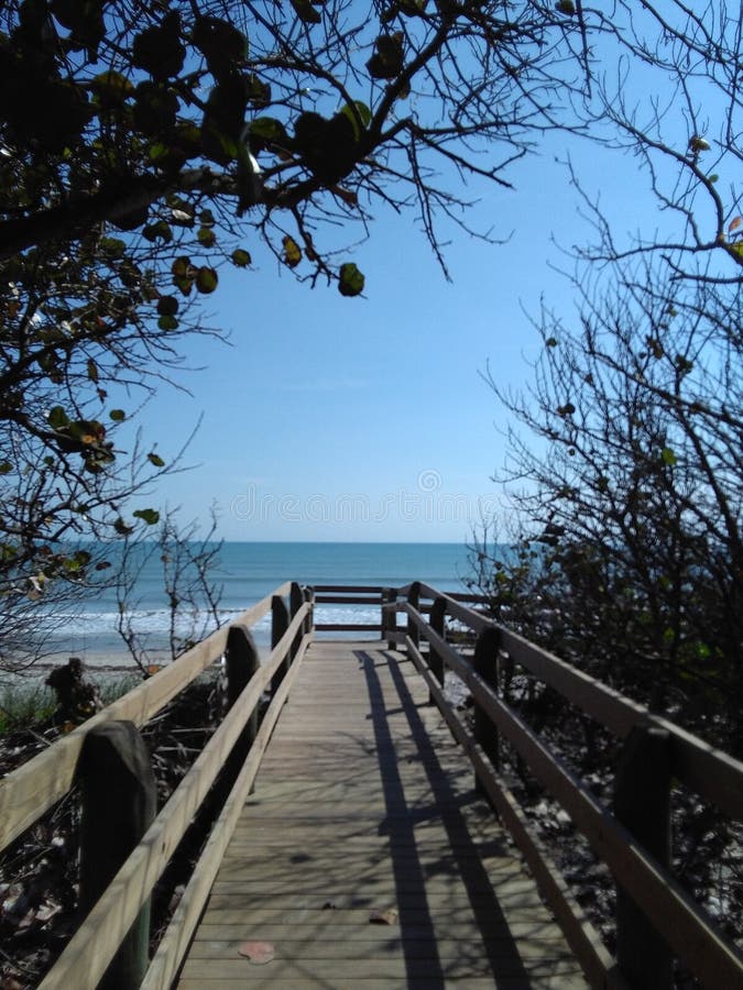Walking to the beach stock image. Image of walking, pier - 88288301