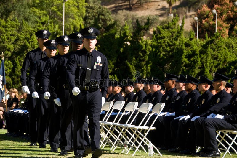 Walking To Get the Paper - LAPD Editorial Stock Image - Image of ...