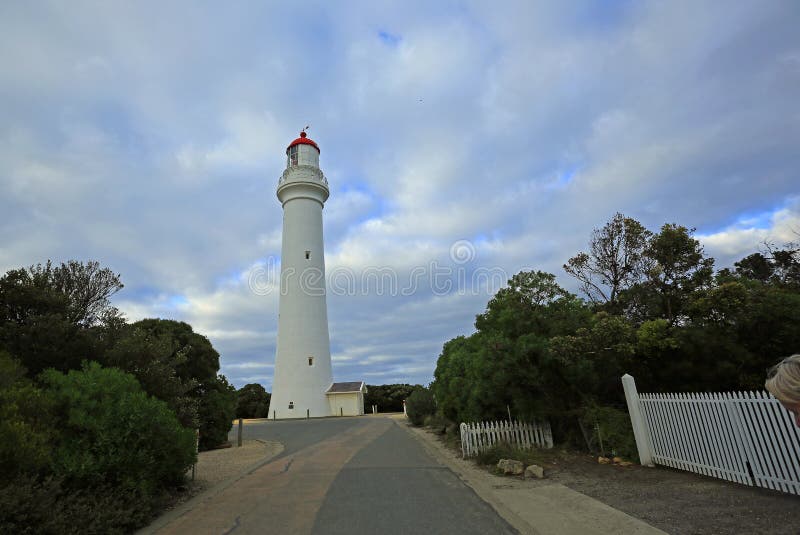 Walking To Split Point Lighthouse Stock Image - Image of architecture ...