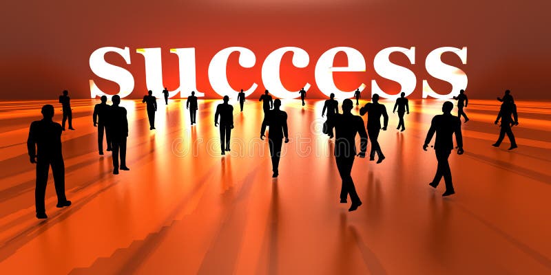 Walking towards Success stock illustration. Illustration of illuminated ...