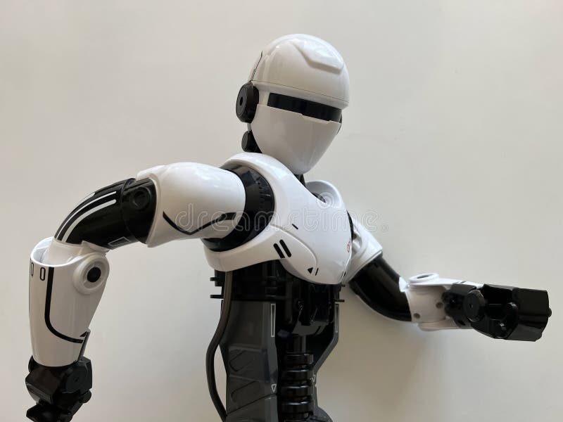 Busy robot in motion stock image. Image of technique - 243094981