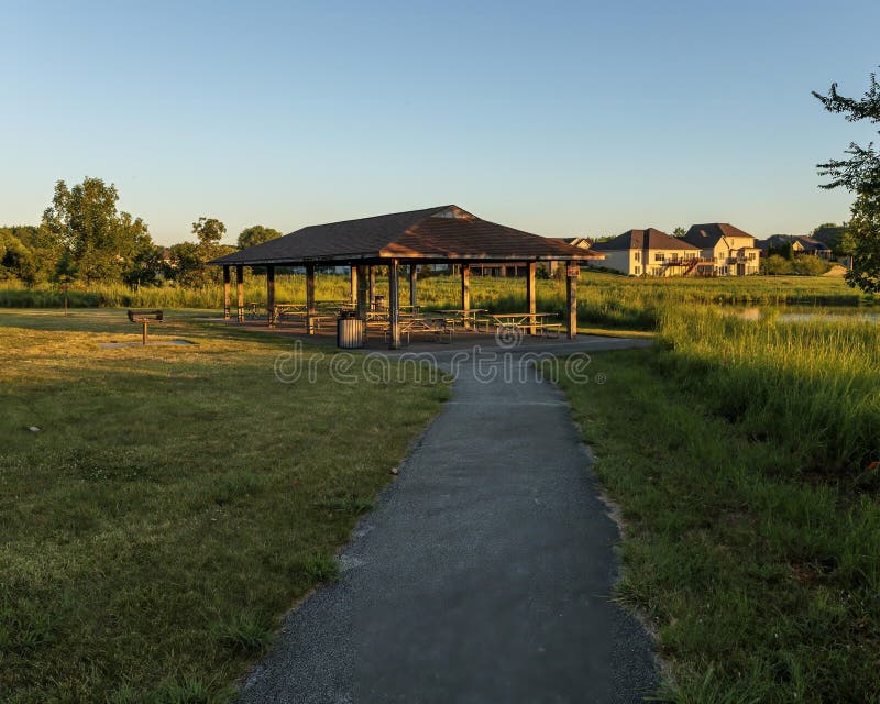 This Walking Trail Leads To a Pavilion are Ready for the Days Visitors ...