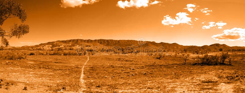 Walking Trail To Outback Hills Stock Photo - Image of environment ...