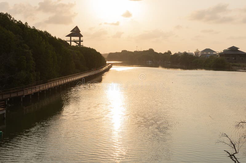 Walking Trails Along the River and an Observation Deck Stock Photo ...