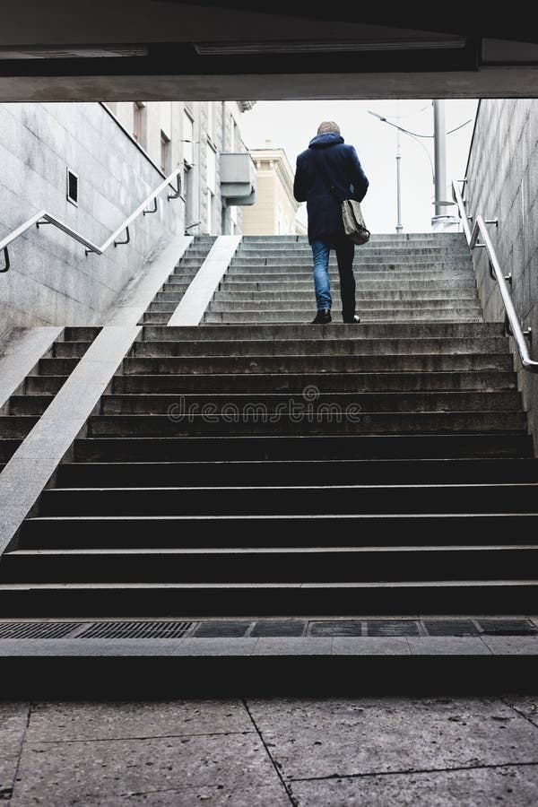 Underpass and Concrete Stairs Stock Photo - Image of exit, crossing ...