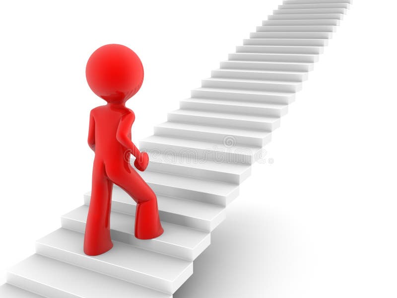 Walking upstairs stock illustration. Illustration of walk - 14340866