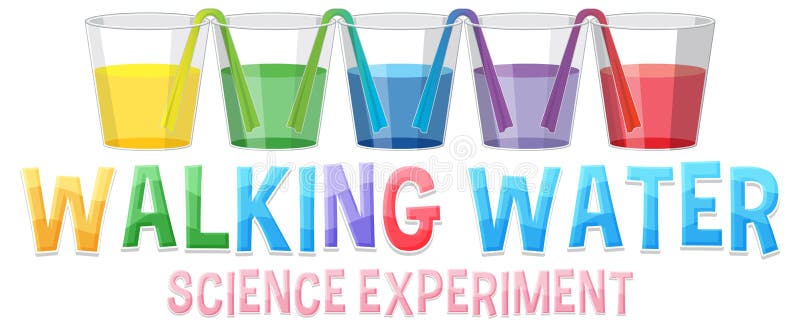 Walking Water Science Experiment Stock Vector - Illustration of ...