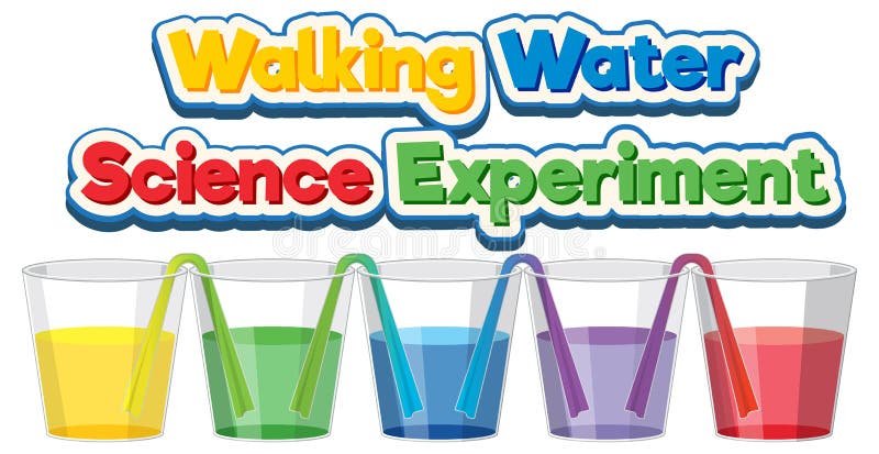 Walking Water Science Experiment Stock Vector - Illustration of colour ...