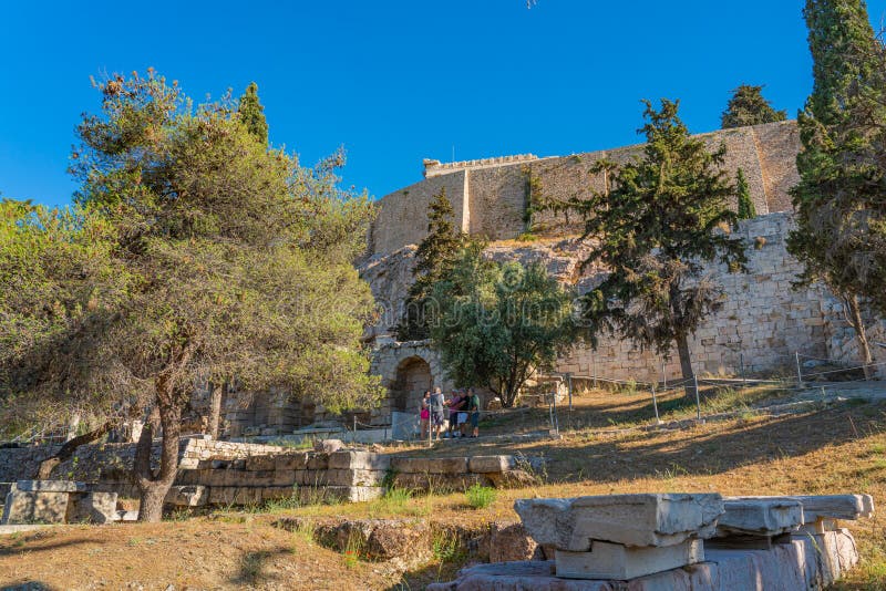 Walking Way with People To the Acropolis in Athens, Greece Editorial ...