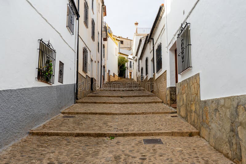 Walking on White Cozy Streets in Ronda, Spain on October 23, 2022 ...
