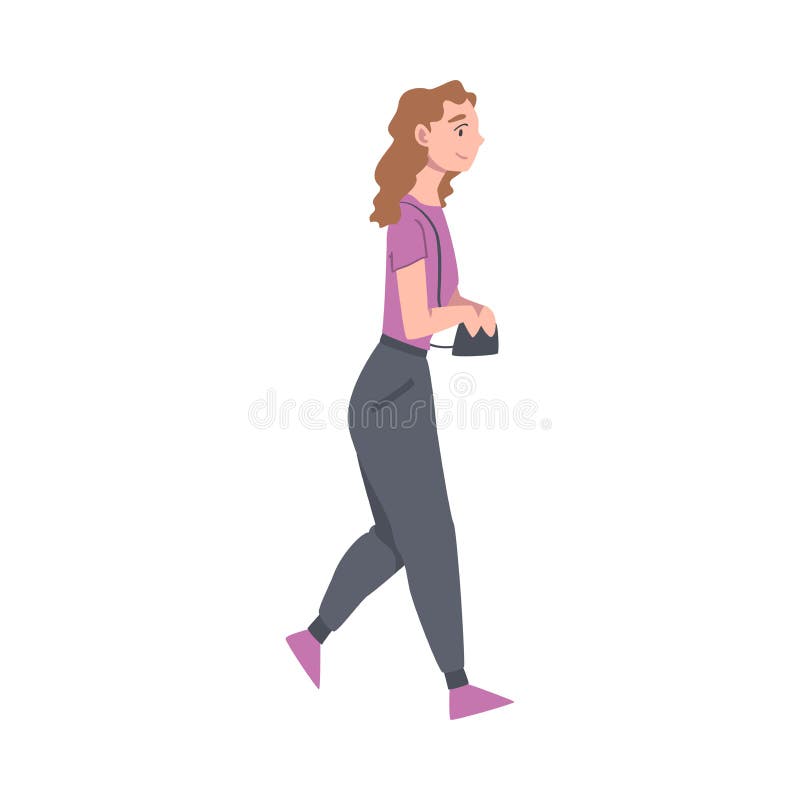 Side View Woman Walking Forward Stock Illustrations – 89 Side View ...