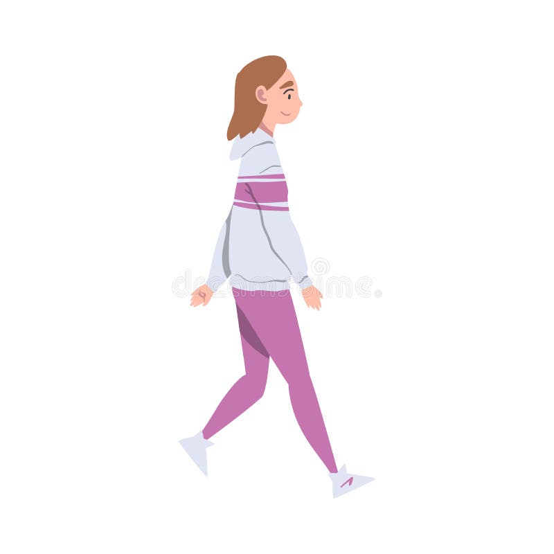 Side View Woman Walking Forward Stock Illustrations – 89 Side View ...