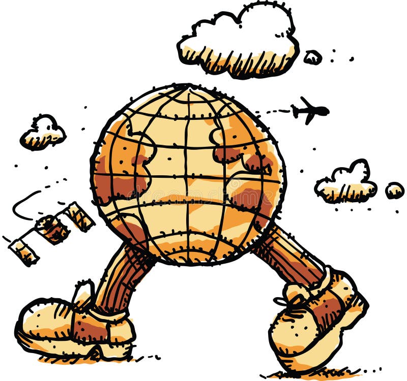 Walking World stock illustration. Illustration of walking - 42073833