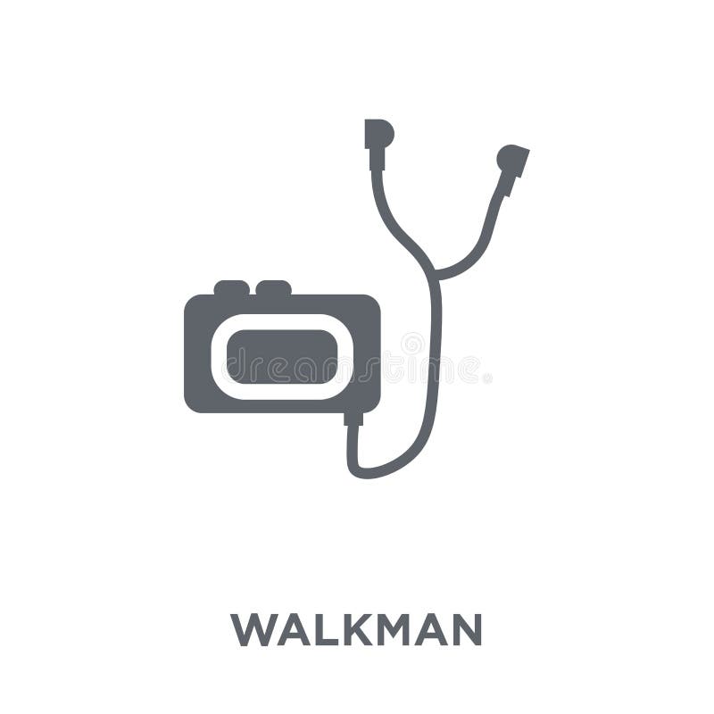Walkman Icon in Trendy Design Style. Walkman Icon Isolated on White ...