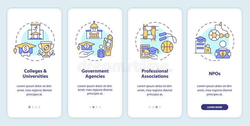 Walkthrough Athletic Scholarship with Linear Icons Concept Stock Vector ... Walkthrough Athletic Scholarship with Linear Icons Concept Stock Vector ...