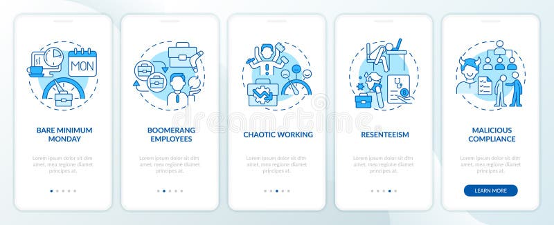 Walkthrough Cognitive Computing Features with Blue Icons Stock ...