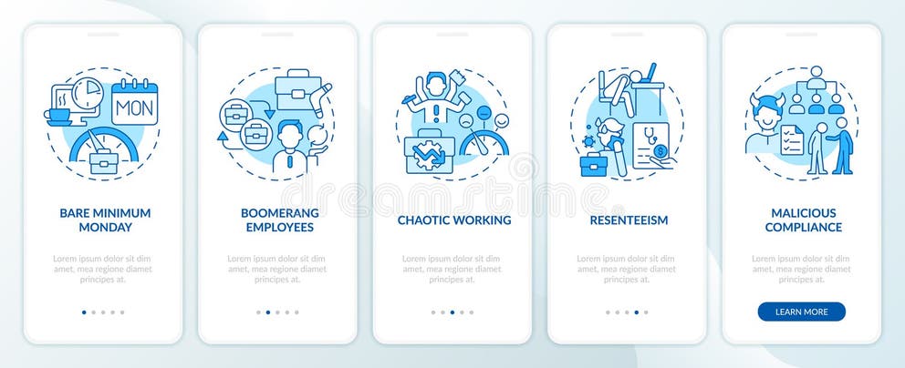 Walkthrough Cognitive Computing Features with Blue Icons Stock ...