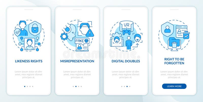 Walkthrough Cyber Law with Linear Icons Stock Vector - Illustration of ...