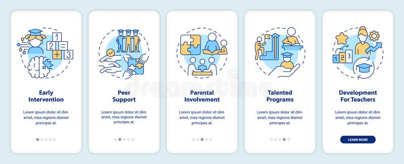 Walkthrough Learning Theories with Multicolor Icons Stock Vector ...