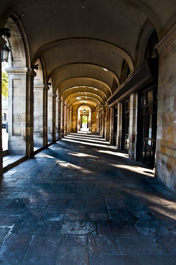 Walkway with arches stock image. Image of lighting, decorative - 9361843