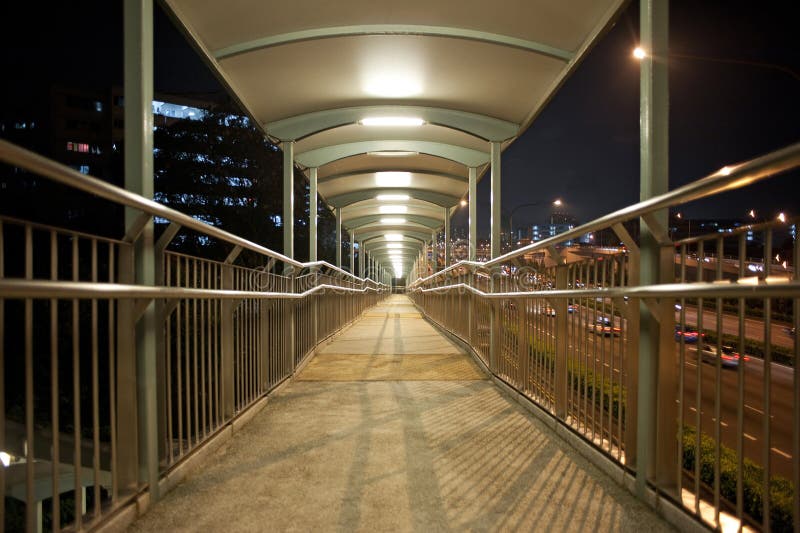 Walkway across a bridge stock photo. Image of railing - 28688826