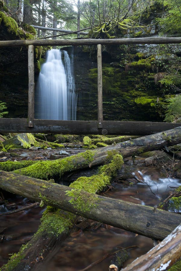 Walkway across the stream. stock photo. Image of stone - 16622964