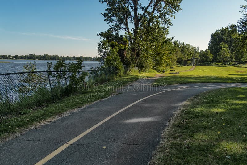 Walkway along a River stock image. Image of nature, stream - 83304553