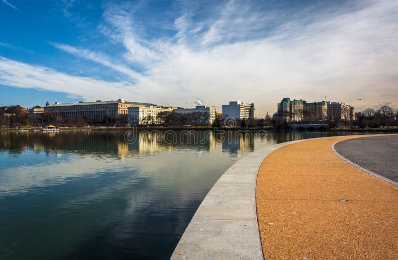 Walkway Along the Tidal Basin, in East Potomac Park, Washington, DC ...