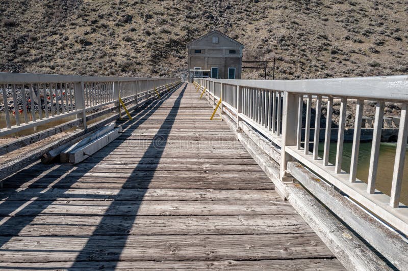 Walkway Bridge Leading To the Controller Office of a Dam Stock Image ...