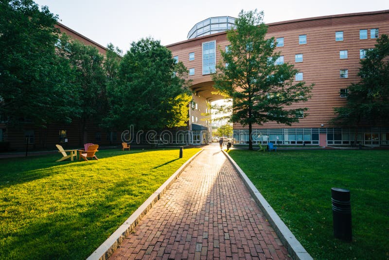 Walkway and Buildings at Northeastern University, in Boston, Mas Stock ...