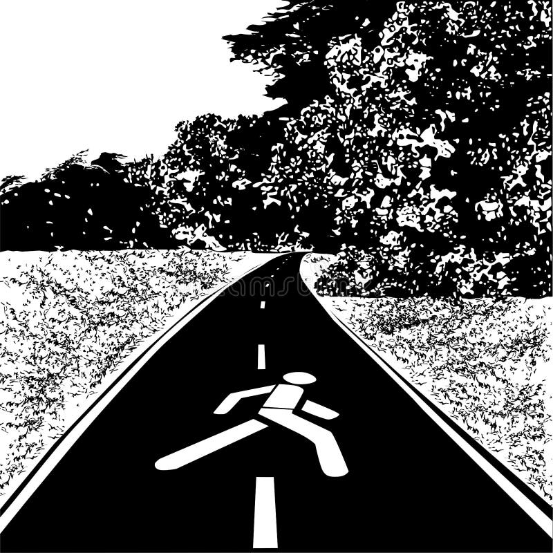 Walkway, Footpath on the Field and in the Forest Stock Vector ...