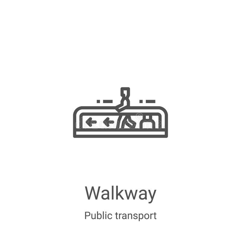 Walkway Icon Vector from Public Transport Collection. Thin Line Walkway ...