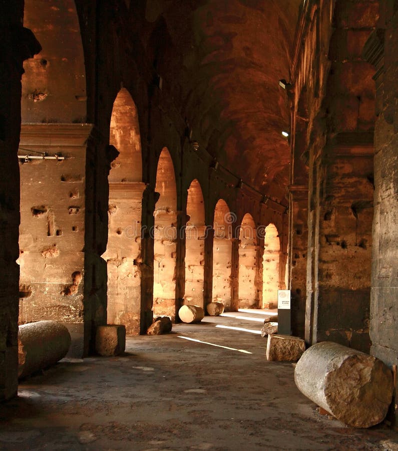 Walkway Inside the Colosseum Stock Image - Image of roof, holding: 17306713