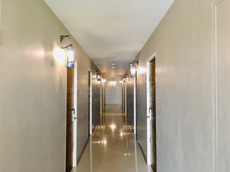 Walkway Interior Design in Hotel Stock Photo - Image of home, building ...
