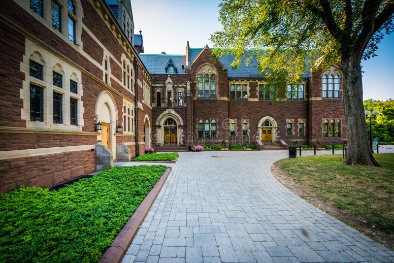 Walkway and the Long Walk Buildings at Trinity College, in Hartford ...