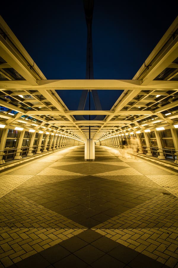 Walkway night editorial image. Image of 2020, odaiba - 190257410