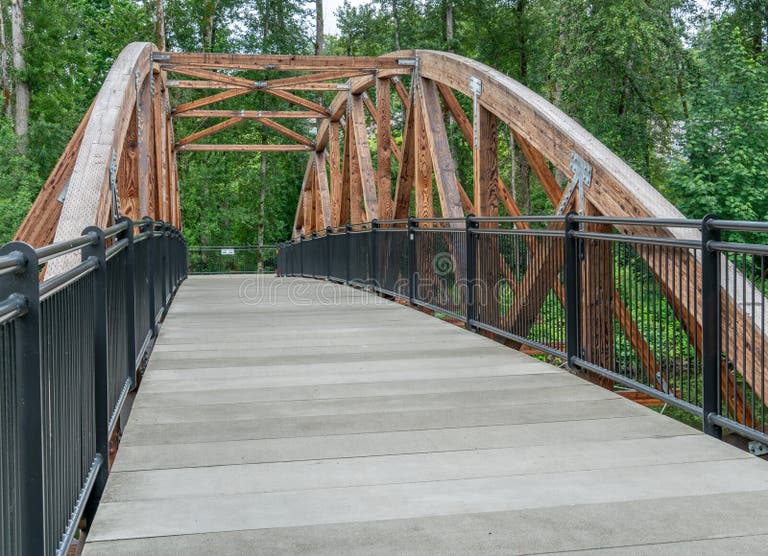 Bothell Bridge Walkway 6 stock image. Image of wooden - 282408833