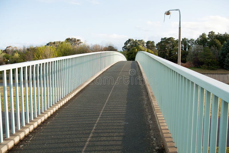 Walkway over freeway stock photo. Image of rail, pedestrian - 63626094