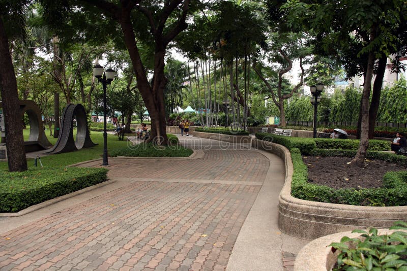 Walkway in park stock photo. Image of life, tree, recreation - 11375238