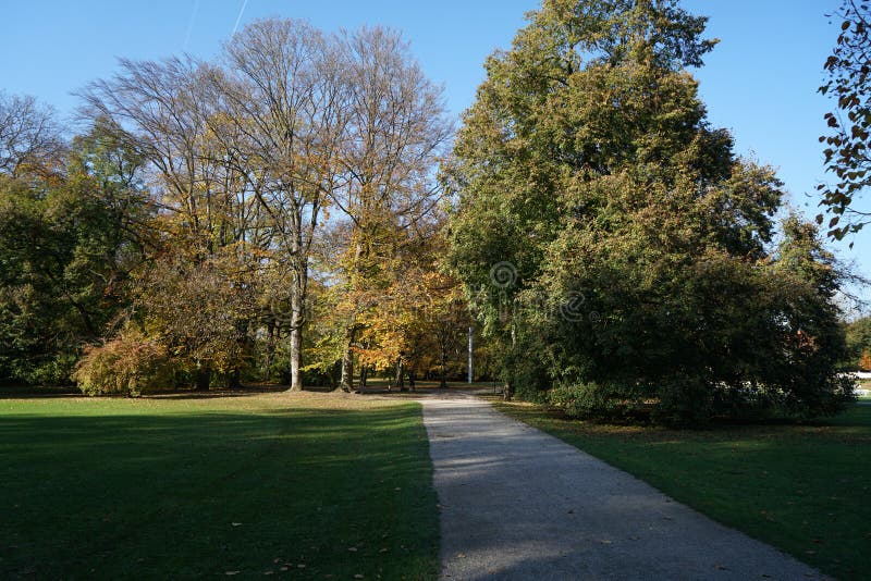 Walkway in a park stock photo. Image of walkway, garden - 196655050
